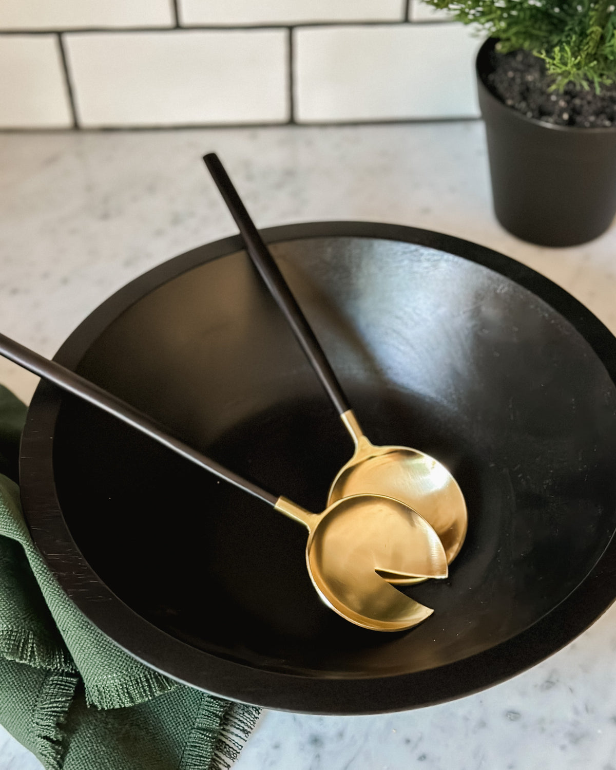 Matte Black + Gold Serving Set– Jaclyn James Co.